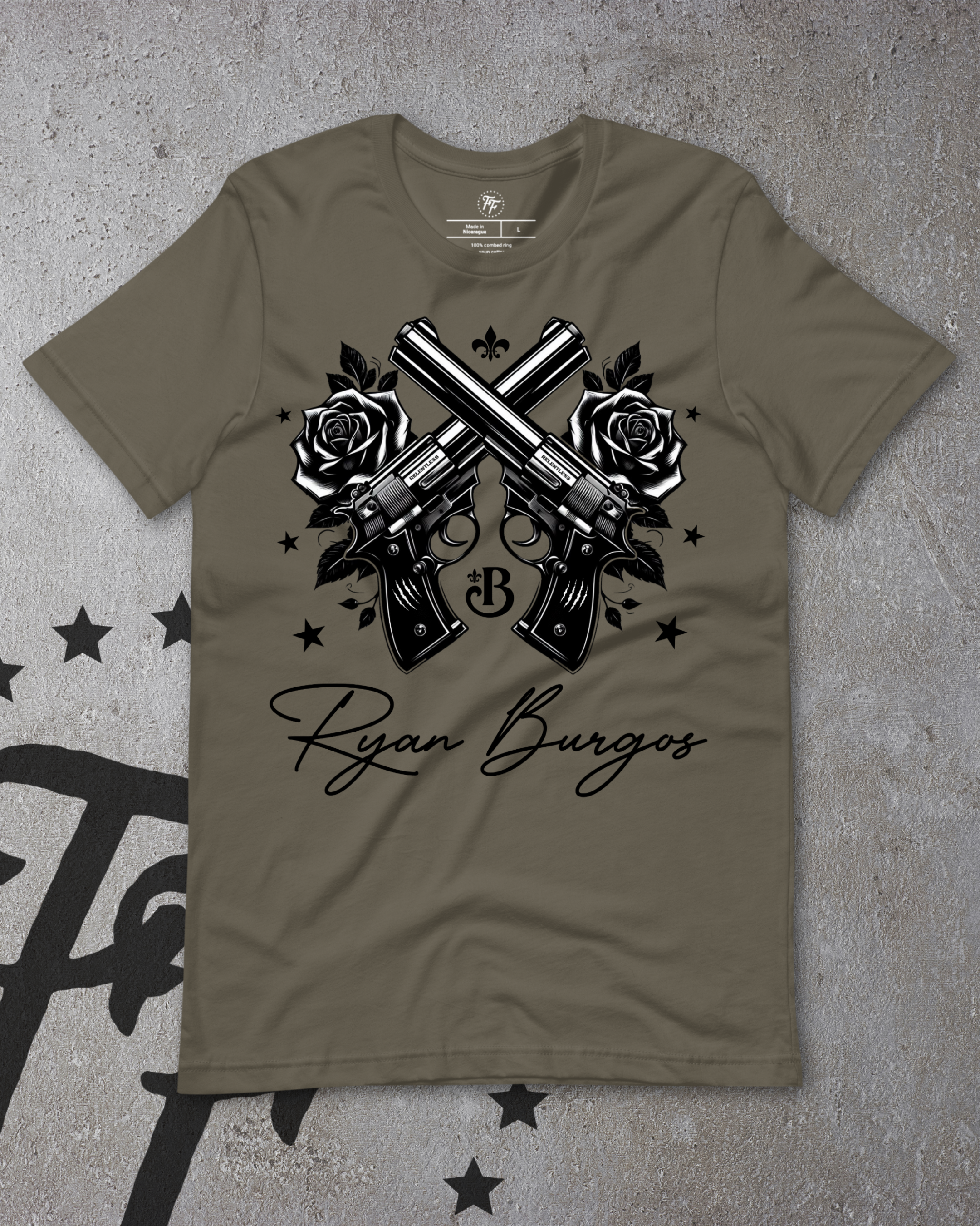 Ryan Burgos - Burgos and Roses Shirt – Fighters First Clothing and Apparel